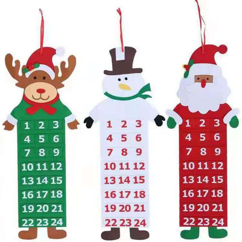 Felt Christmas Tree Calendar for Xmas Tree Kids Cr... – Grandado