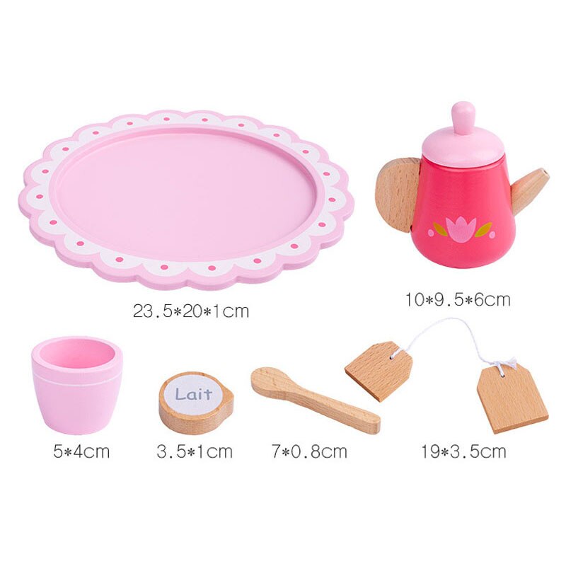 Girl Kitchen Wooden Tea Set Toy Kids Mini Tea Set ... – Vicedeal