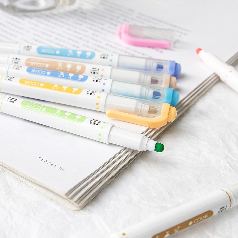 Ezone 6Pcs/Kleuren Double-Ended Marker Pen 1/5Mm R... – Vicedeal