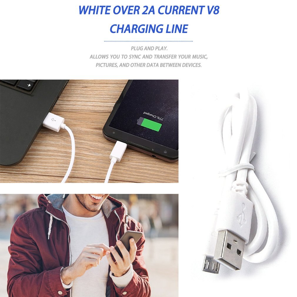 Portable 2A Current V8 Charging Line Mobile Power ... – Vicedeal