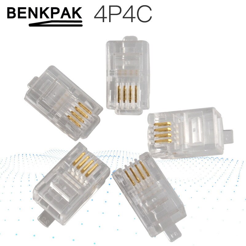 20pcs 4Pin RJ10 Telephone Cable End Connectors Plu... – Grandado