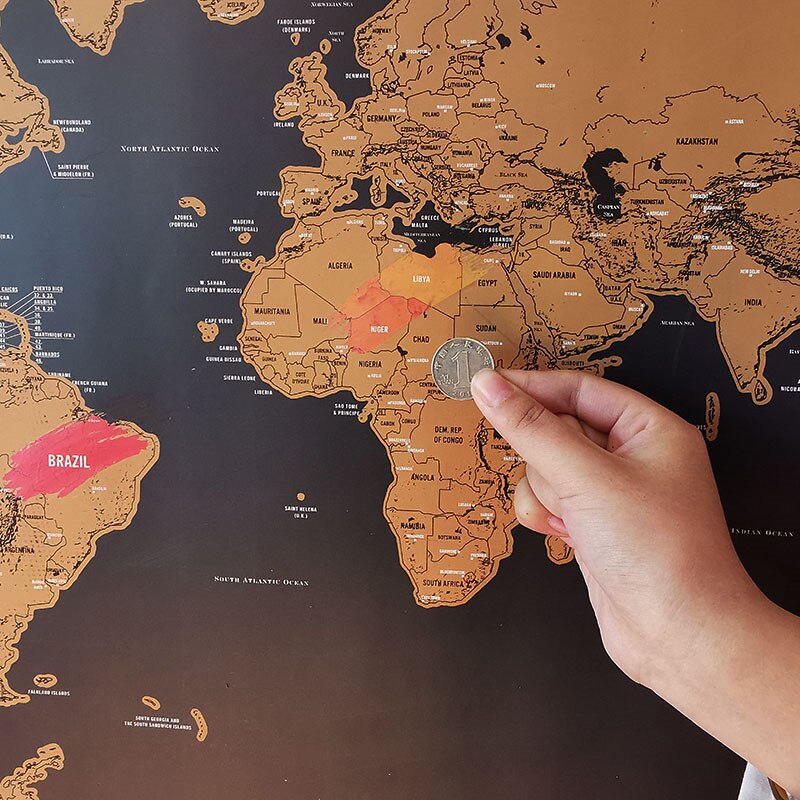 Luxury Erasable world Travel map Toy map travel 82... – Grandado