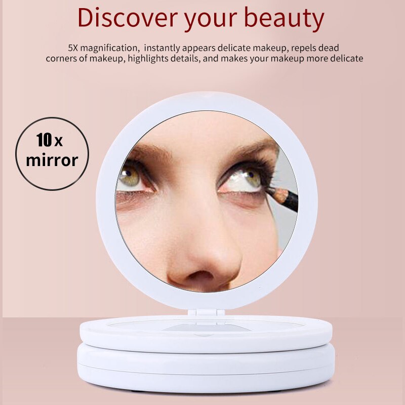 Makeup light magnifying mirror smart bathroom bedr... – Grandado