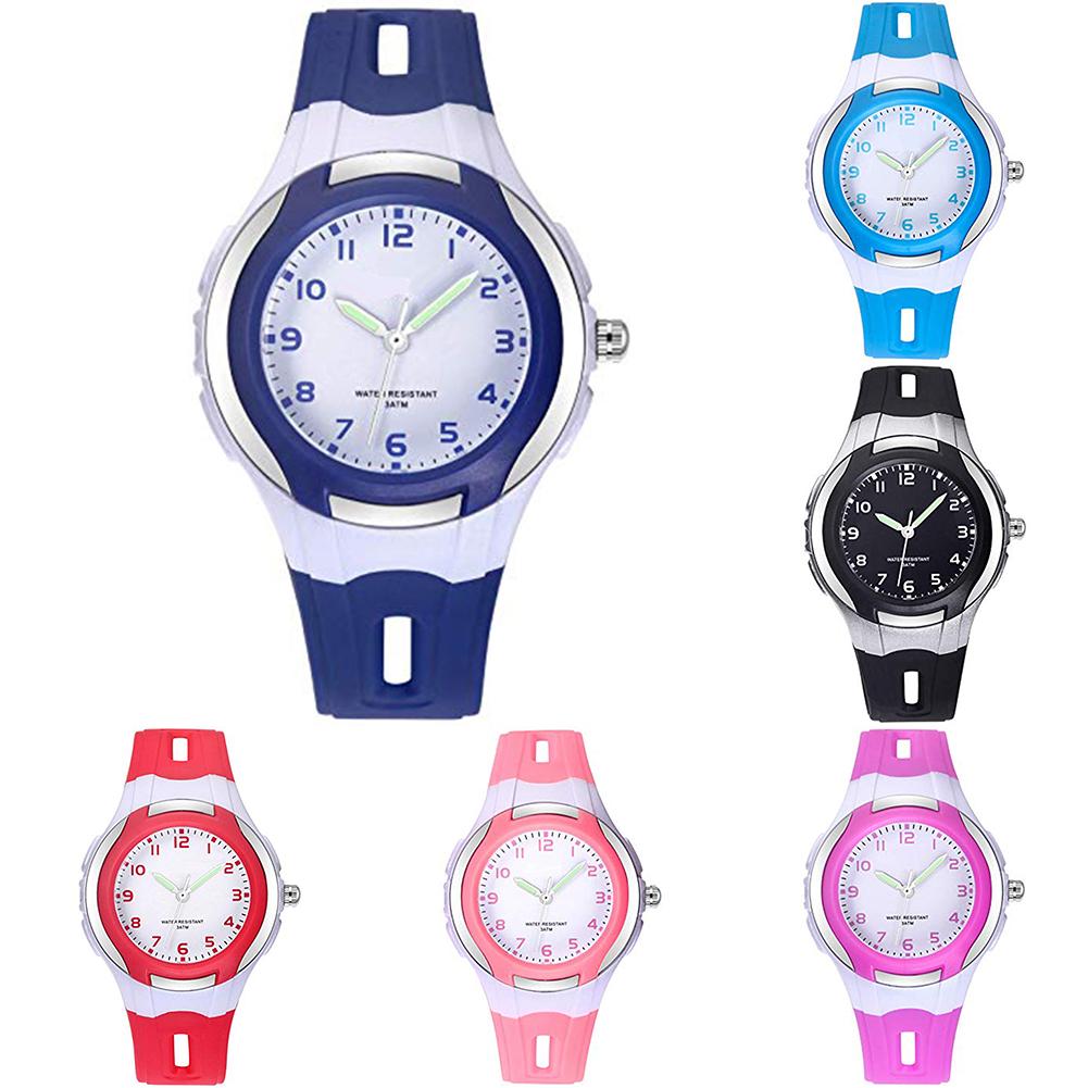 Round Dial Kid Boy Girl Student Waterproof Quartz ... – Vicedeal