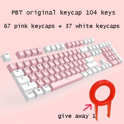 Pink Purple Blue Mechanical Keyboard Key Cap 104/8... – Grandado