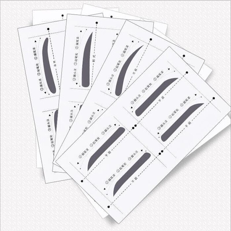 8 pairs/pack Eyebrow Stencils Template Stickers Ma... – Vicedeal