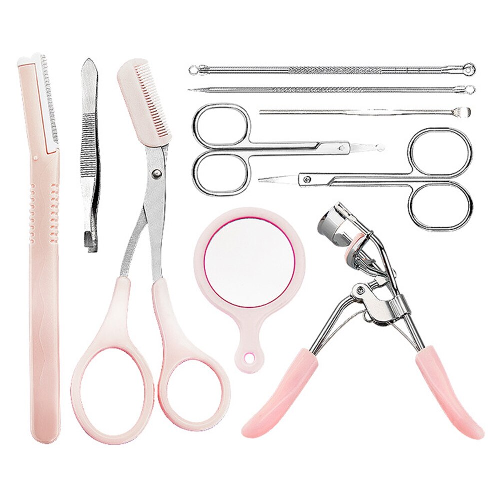 10-in-1 Eyebrow Shaping Set Scissors Eyelash Curle... – Grandado