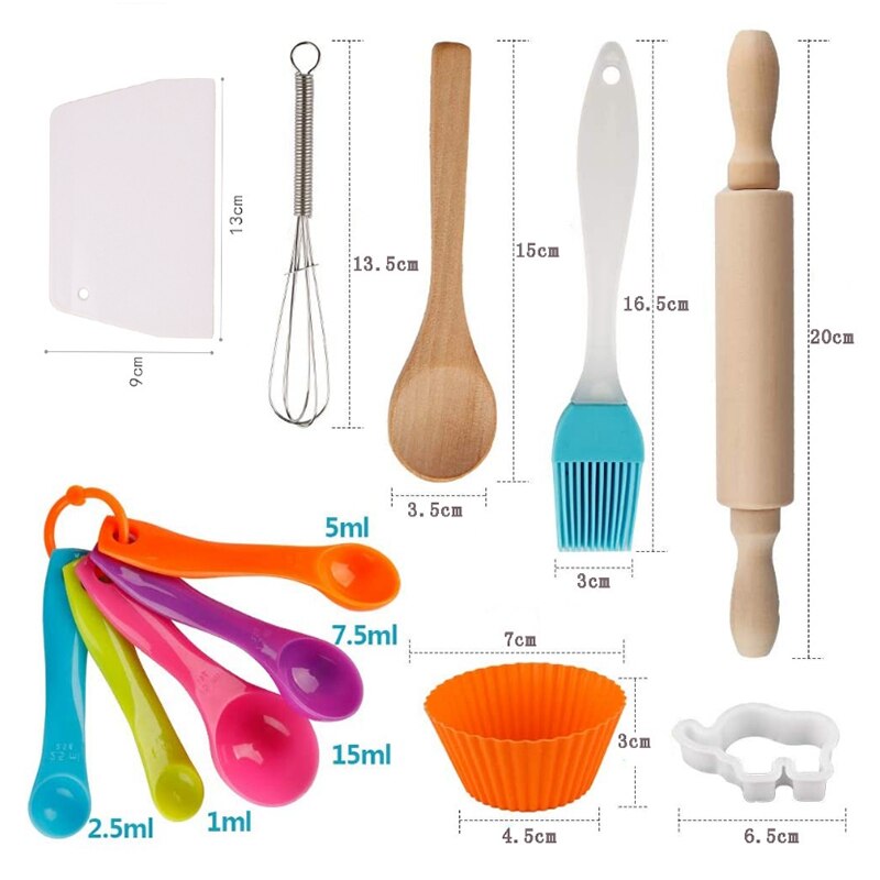 Basic Cooking and Baking Set,24 Pcs Kids Chef Role... – Grandado