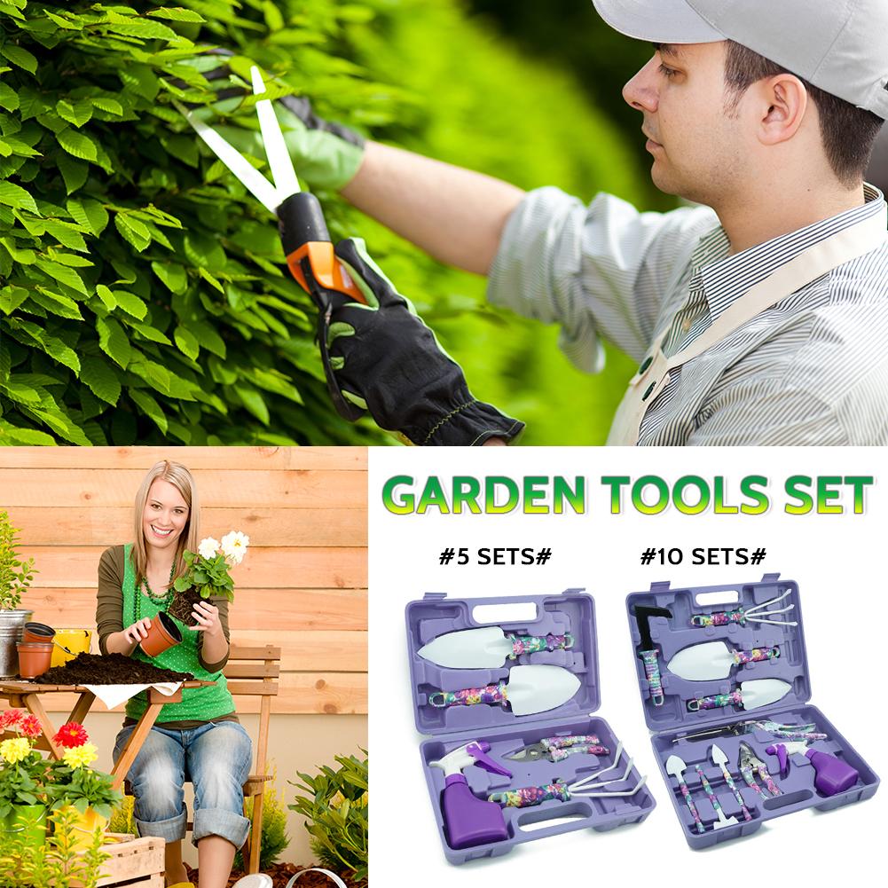 Garden Tools Set 10 Pieces Lightweight Gardening T... – Grandado