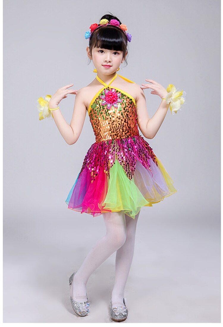 Children Ballet Dance Costumes For Girls Sequins J... – Grandado