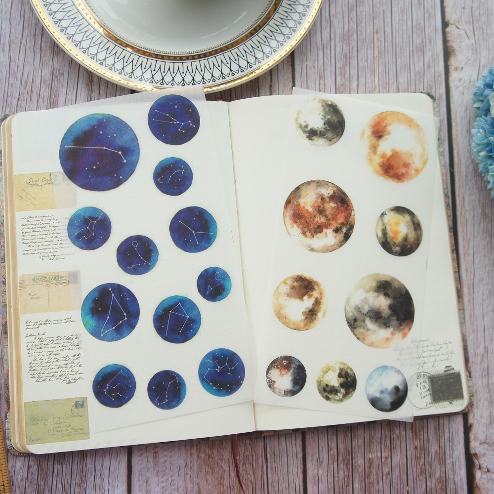 DIY 3 Sheets Star Constellation Washi Paper Sticke... – Grandado