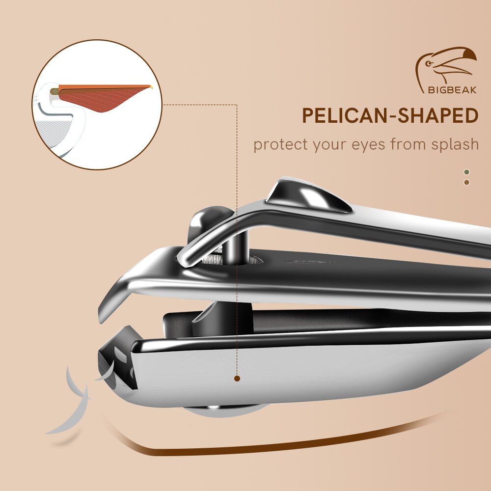 BIGBEAK Carbon Steel Anti-Splash Nail Clippers Pel... – Grandado