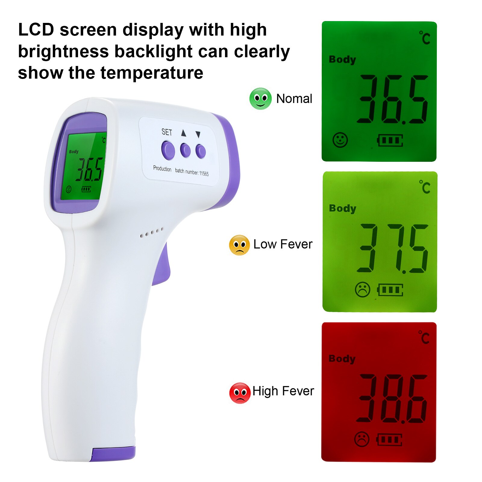 Non-Contact Infrared Thermometer Handheld Digital ... – Grandado