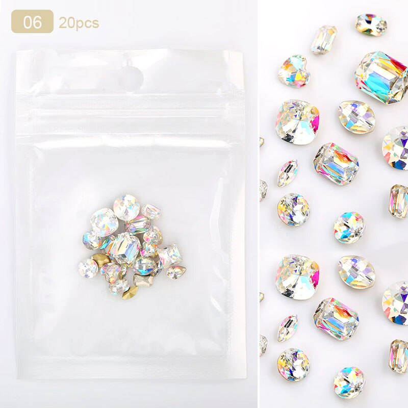 Kristallen Clear Ab Glas Nagels Art Rhinestones St... – Vicedeal