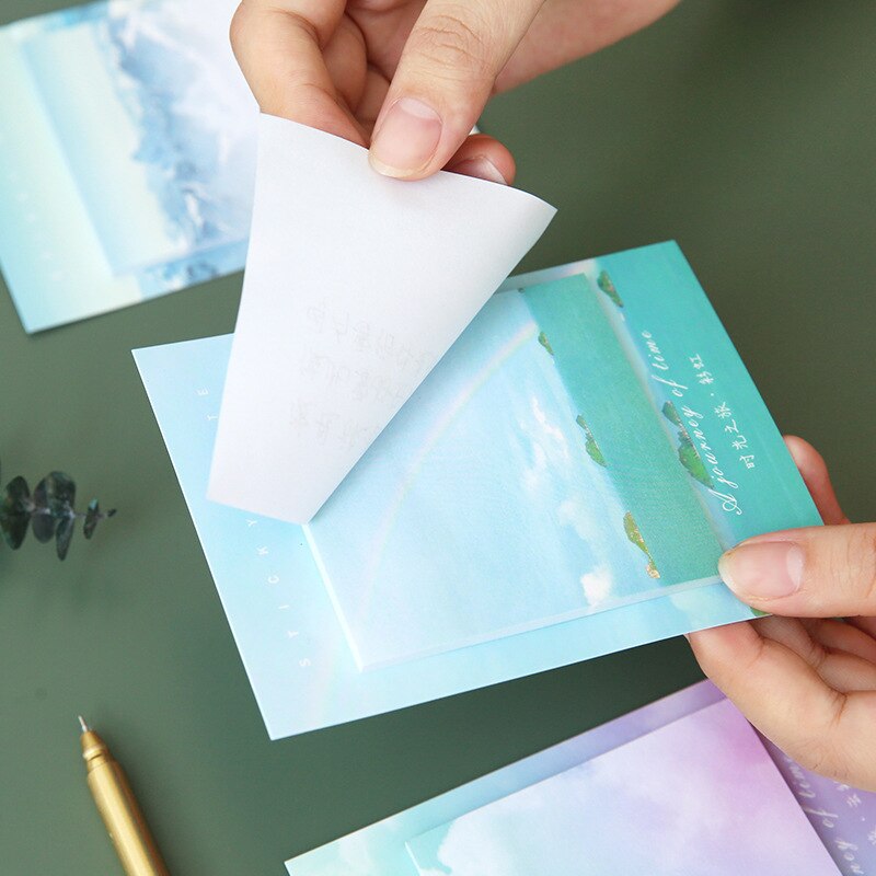 6 stks Reizen foto sticky notes Reis Sneeuw Bos Re... – Grandado