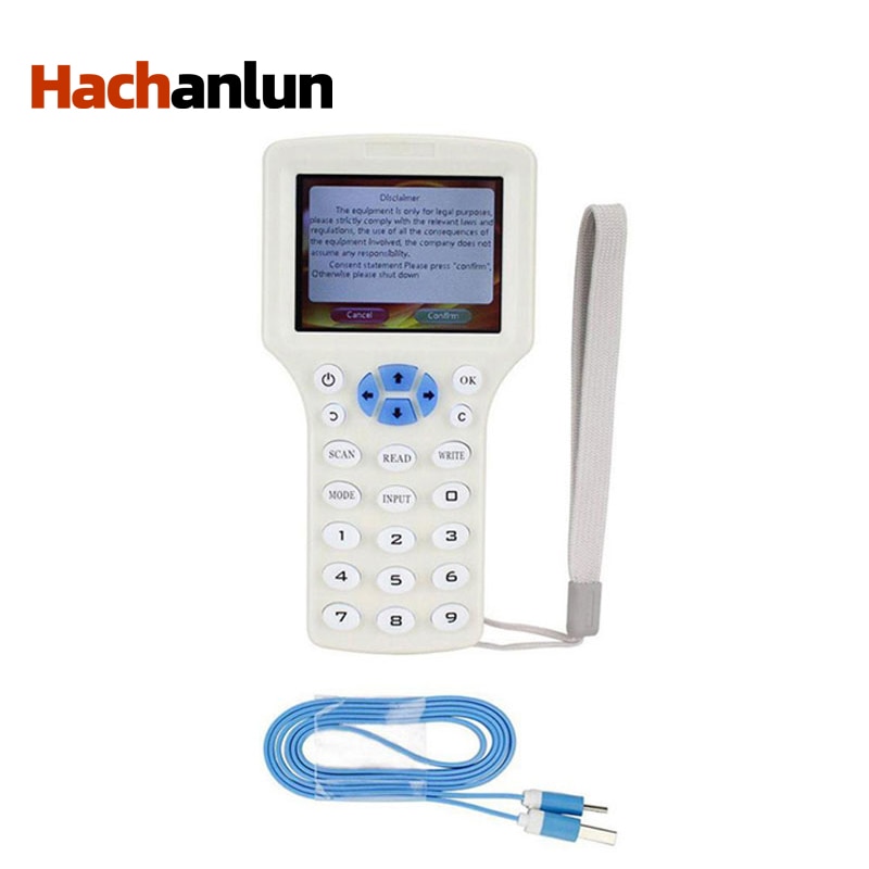 Rfid reader 10 engelsk frekvens rfid copier duplicator 125 khz keyfob ...