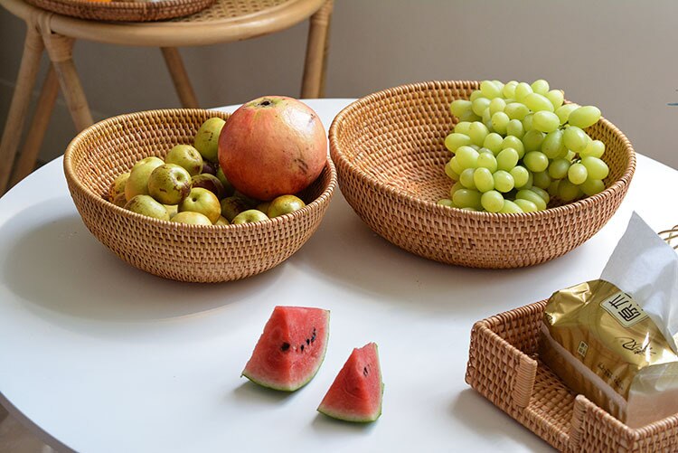 Tableware Autumn Rattan Weaving Desktop Dried Frui... – Vicedeal