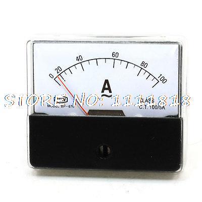 AC 0-100A Rectangle Analog Panel Thread Mount Amme... – Vicedeal