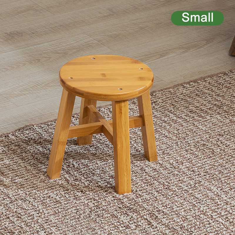 Removable Round Bamboo Shoe Bench Stool Living Roo... – Grandado