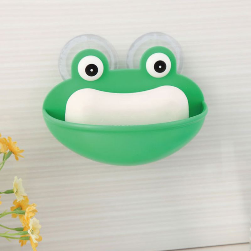 Frogs Shaped Soap Dish Holder with Suction Cups Ki... – Vicedeal