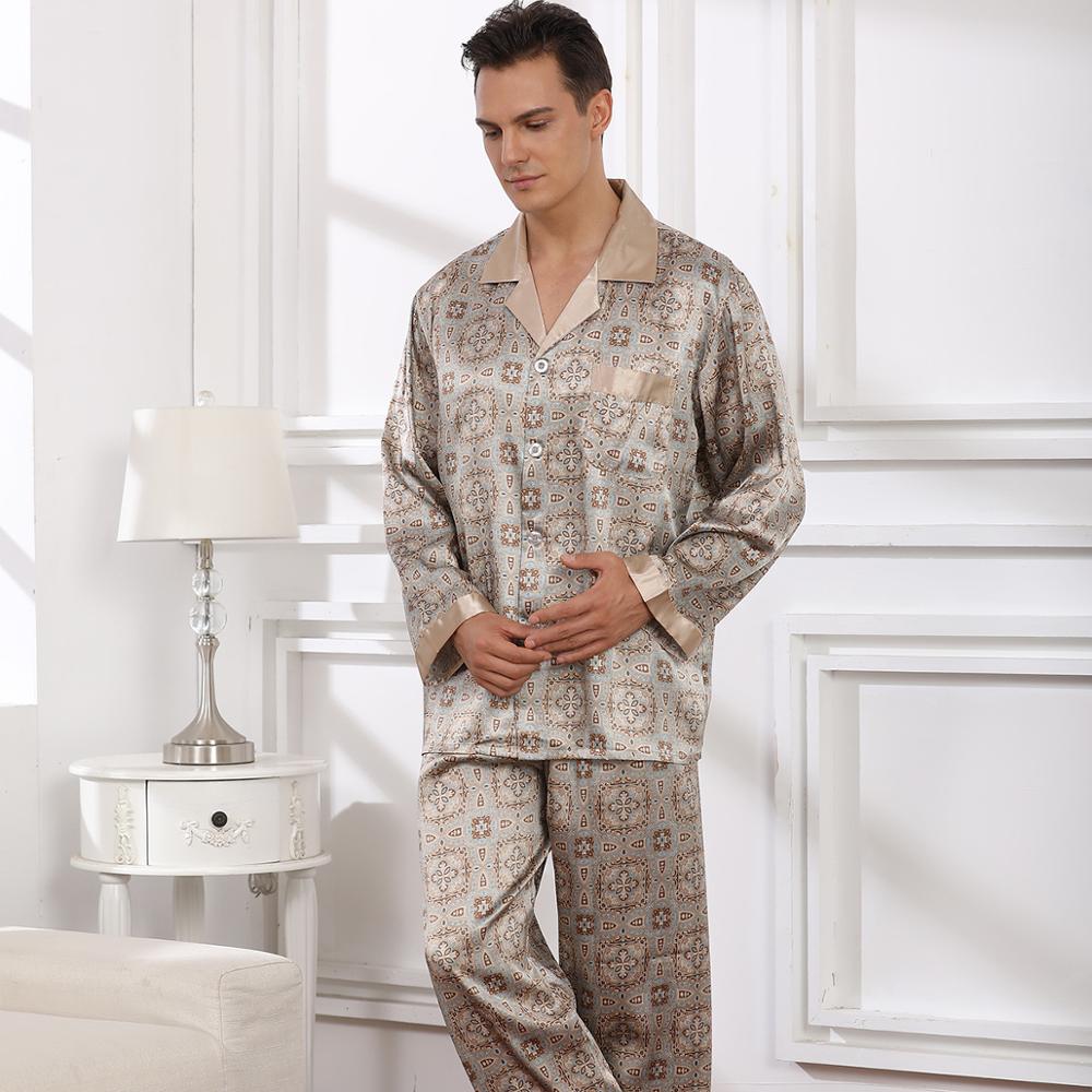 FZSLCYIYI Spring Sleep Printed Satin Sleepwear Ray... – Grandado