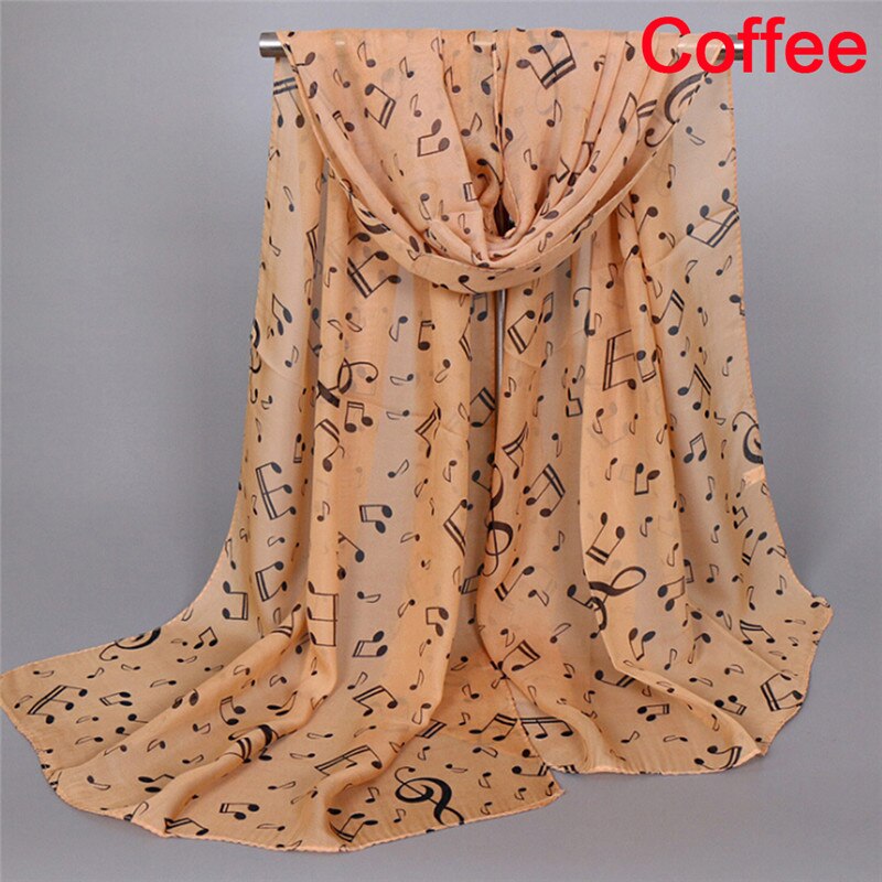 Women's Scarf Musical Note Chiffon Scarves Shawl L... – Grandado