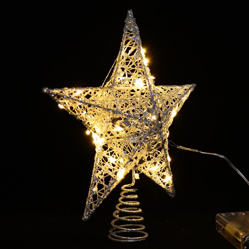 1 Set Glitter Tree Topper Star LED String Lamp Wit... – Vicedeal