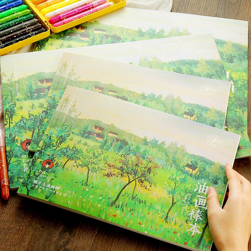 Zanken oil pastel book painting coloring kindergar... – Grandado