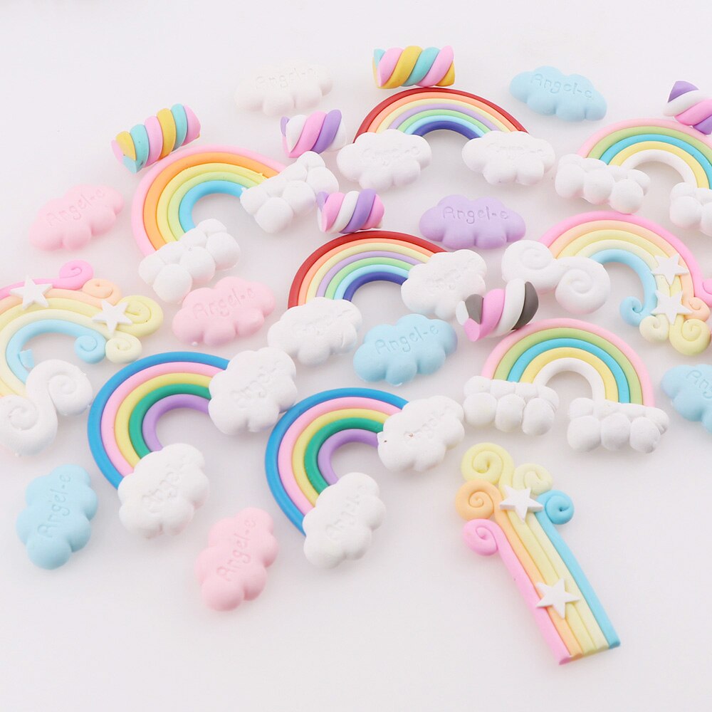 30PC Mix Polymer Clay Candy Rainbow Cloud Christma... – Grandado