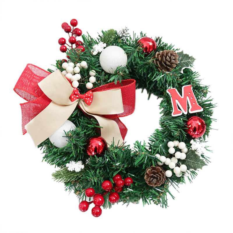 Christmas Wreath Christmas Tree Round Ring Handcra... – Vicedeal