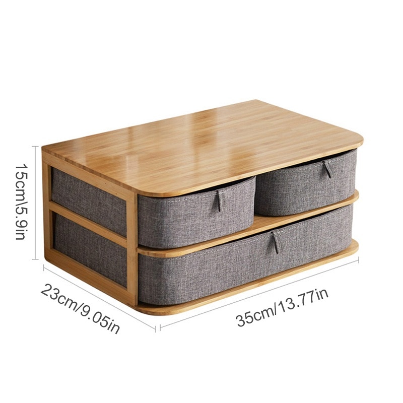 Multi-layer Drawer Type Bamboo Wood Desktop Storag... – Vicedeal