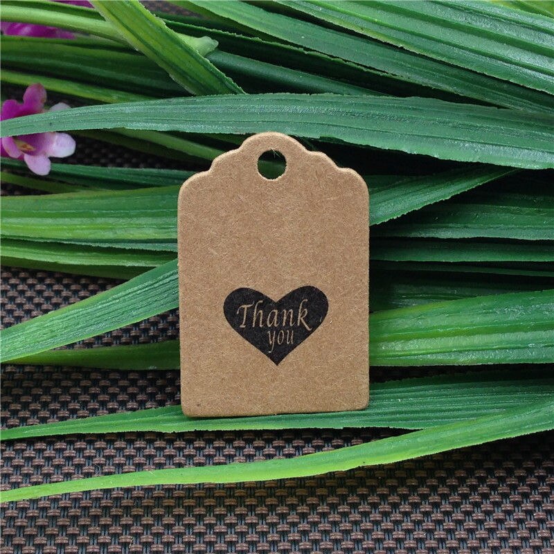 200 PCS 3x2cm Handmade with Love Paper Card Tags L... – Vicedeal