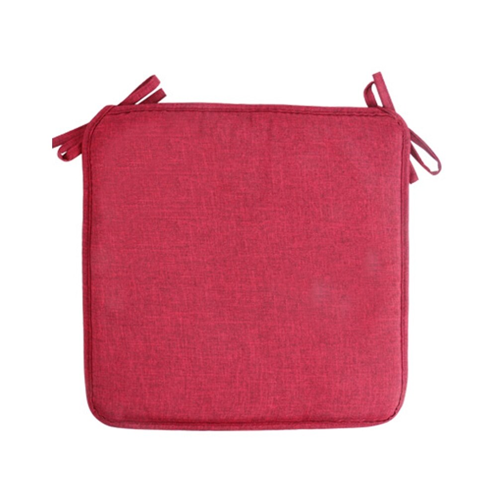 Solid Color Square Seat Pad Chair Cushion Red Non-... – Grandado