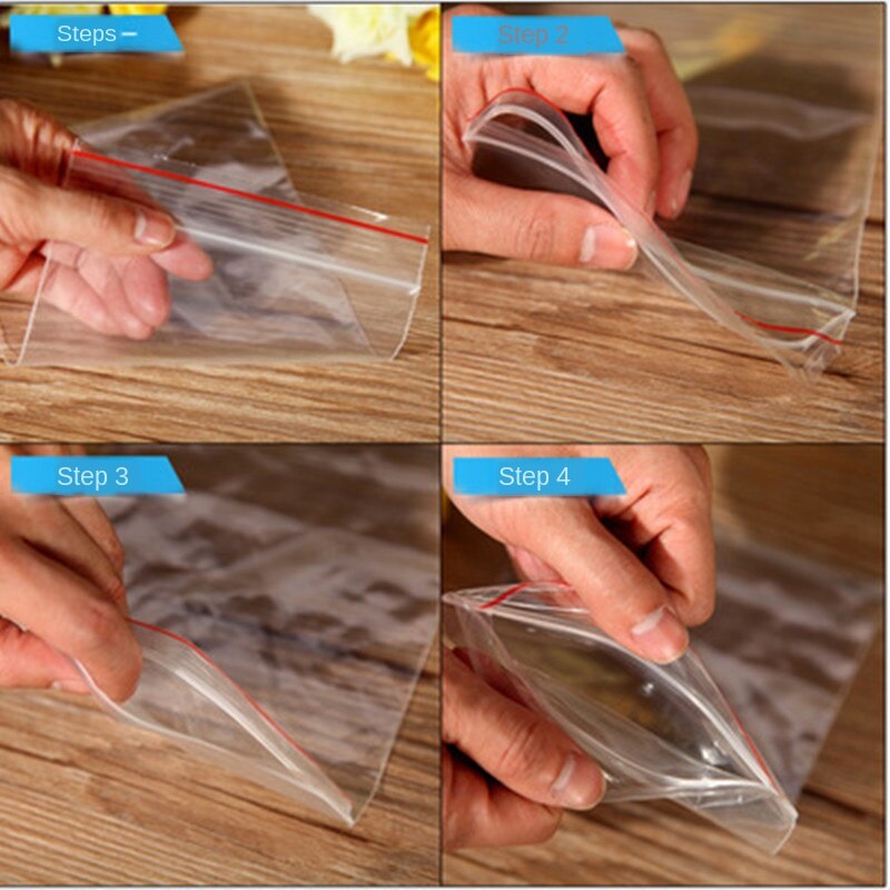 100 stk genbrug plastik gennemsigtig pose madpose ... – Grandado