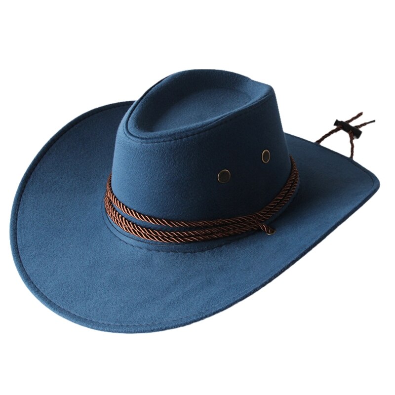 Unisex Western Cowboy Hat with Rope Men Women Retr... – Grandado