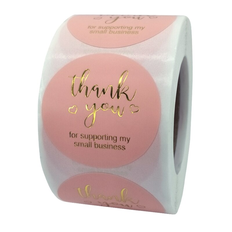 Dank U Stickers Roll 500Pcs 1.5Inch Stickers Goudf... – Vicedeal