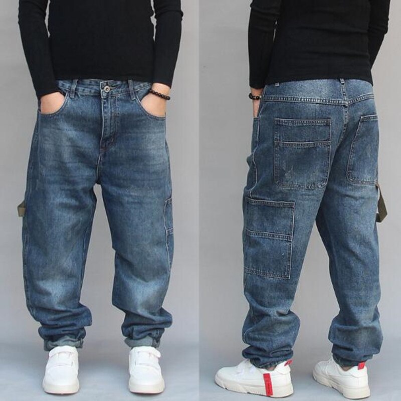 Hip Hop Baggy Jeans Heren Denim Hip Hop Losse Broe... – Grandado
