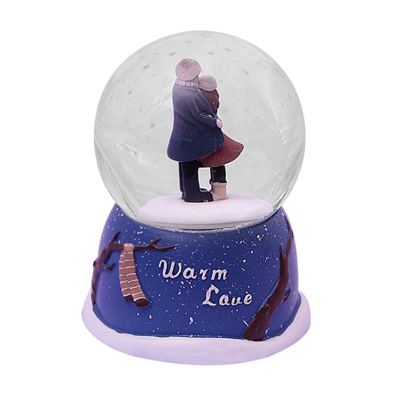 Valentine's Day Christmas Resin Music Snow Glass S... – Grandado