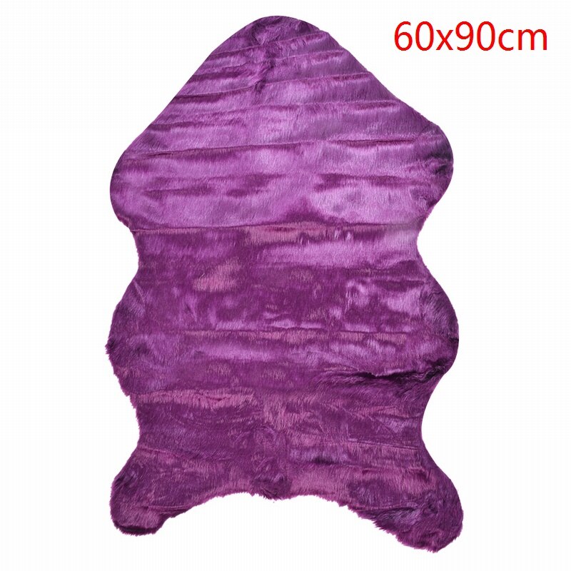 Living Room Bedroom Rugs Skin Fur Plain Fluffy Are... – Grandado