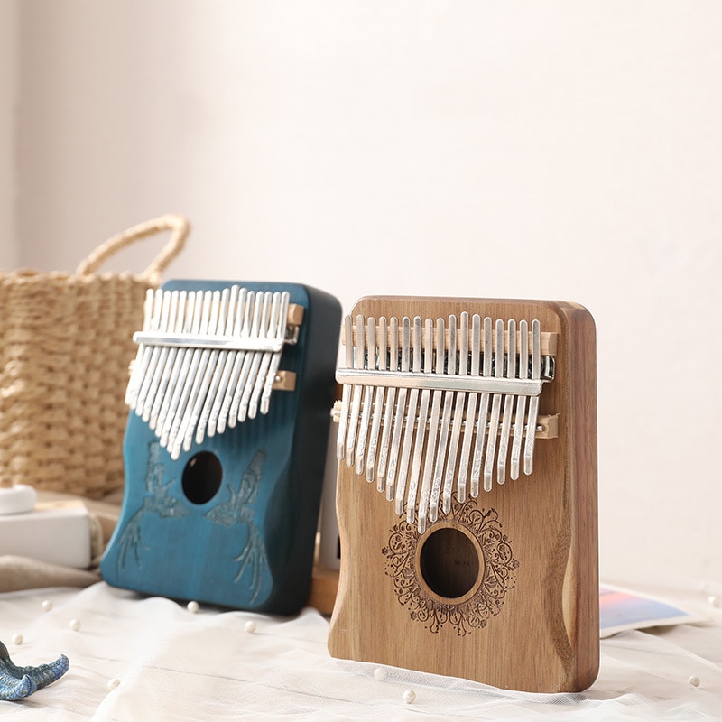 17 Keys Kalimba Thumb Piano Wood Mahogany Body Mus... – Grandado