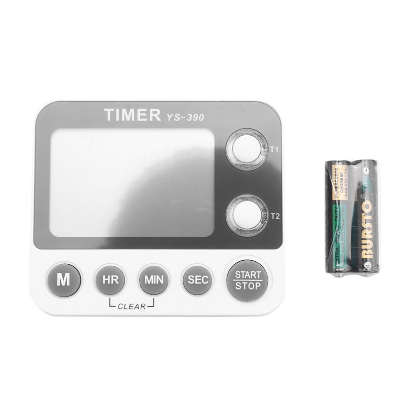 Ys Wit Grijs YS-390 Digitale Dubbele Keuken Timer,... – Grandado