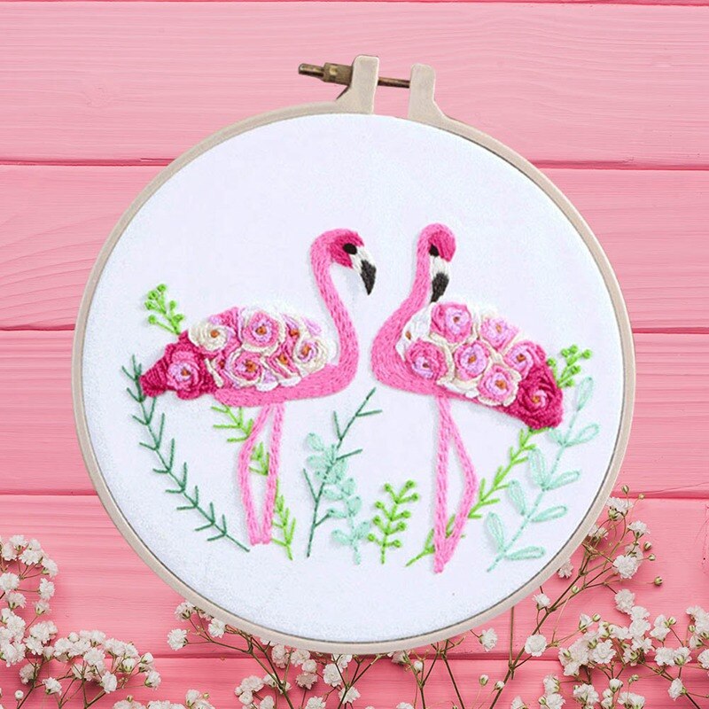 Europe DIY Ribbon Flowers Embroidery Set without F... – Grandado