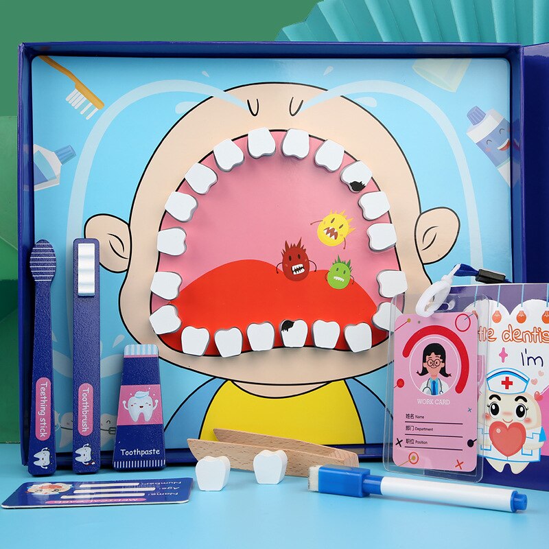 Wood Educational Dental Toys Set Tooth Extraction ... – Vicedeal