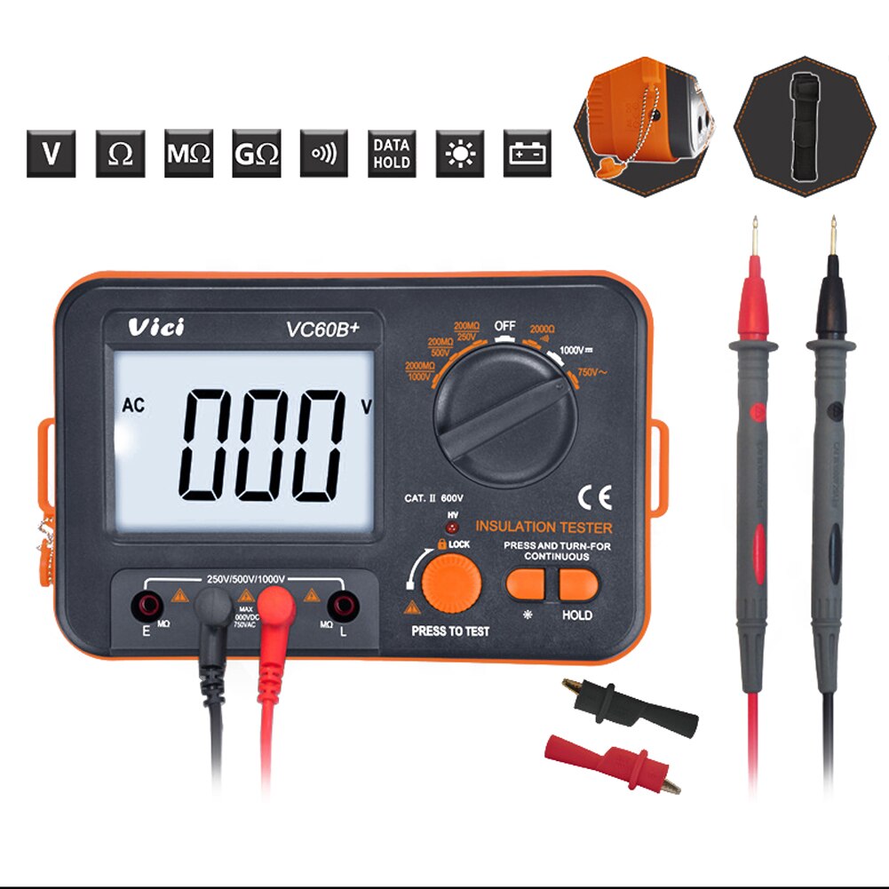 VC60B+ High Accurancy Digital Insulation Resistanc... – Grandado