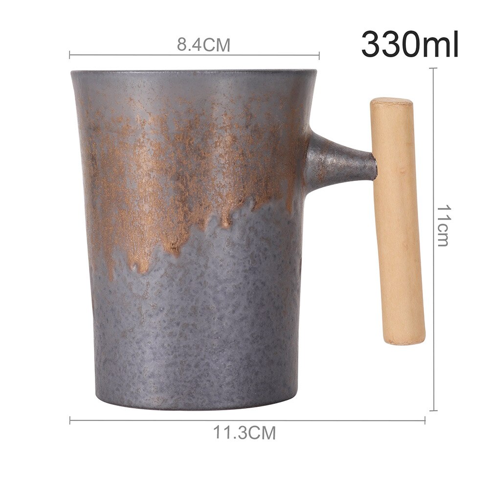 Japanese-Style Vintage Ceramic Coffee Mug Coarse P... – Grandado