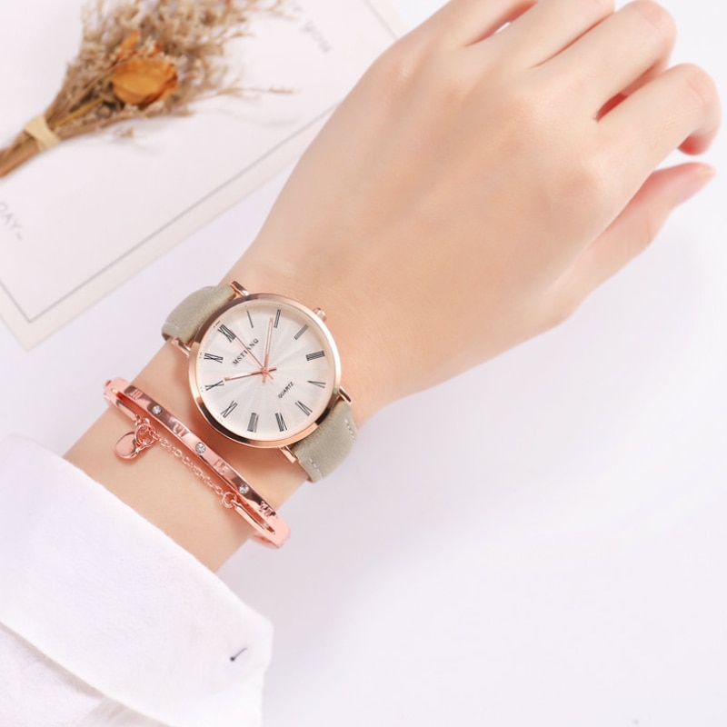 Women Watch Casual Leather Belt Watches Simple Lad... – Grandado