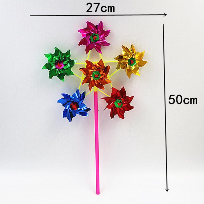 50*27cm 6 Wheel Colorful Plastic Sequins Windmill ... – Grandado