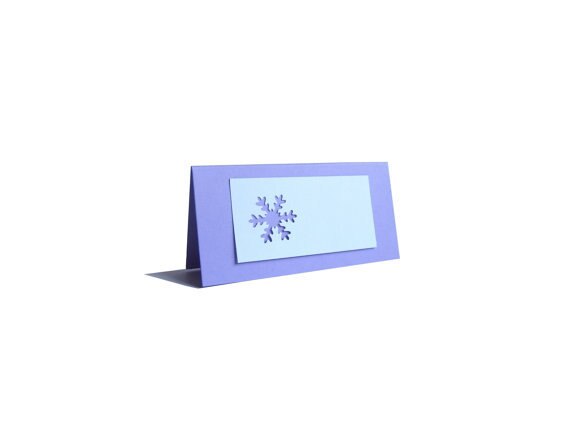 purple Snowflake Place cards Wedding princess birt... – Vicedeal