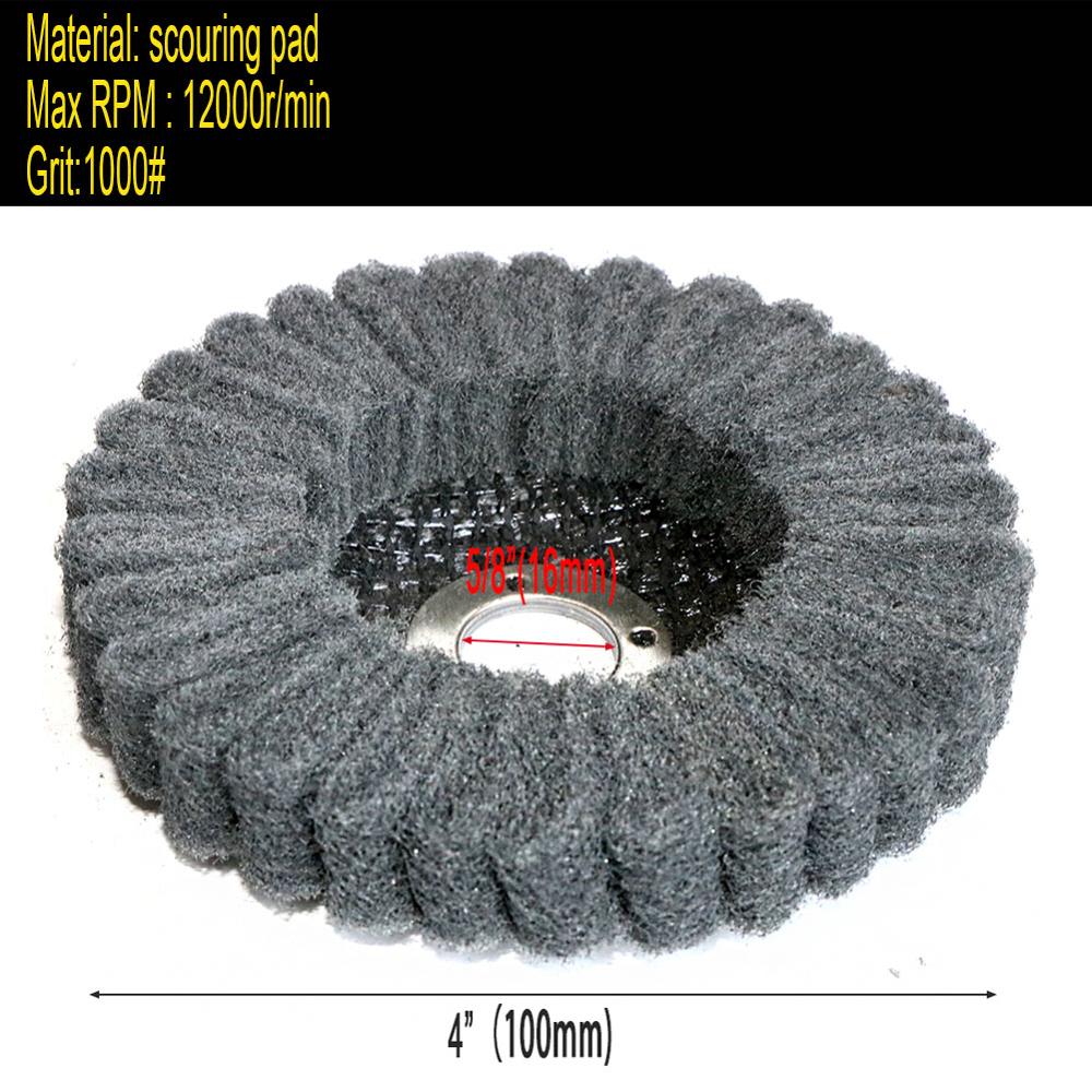 4" inch Scouring pad Buffing Wheel Nylon Fibe... – Grandado