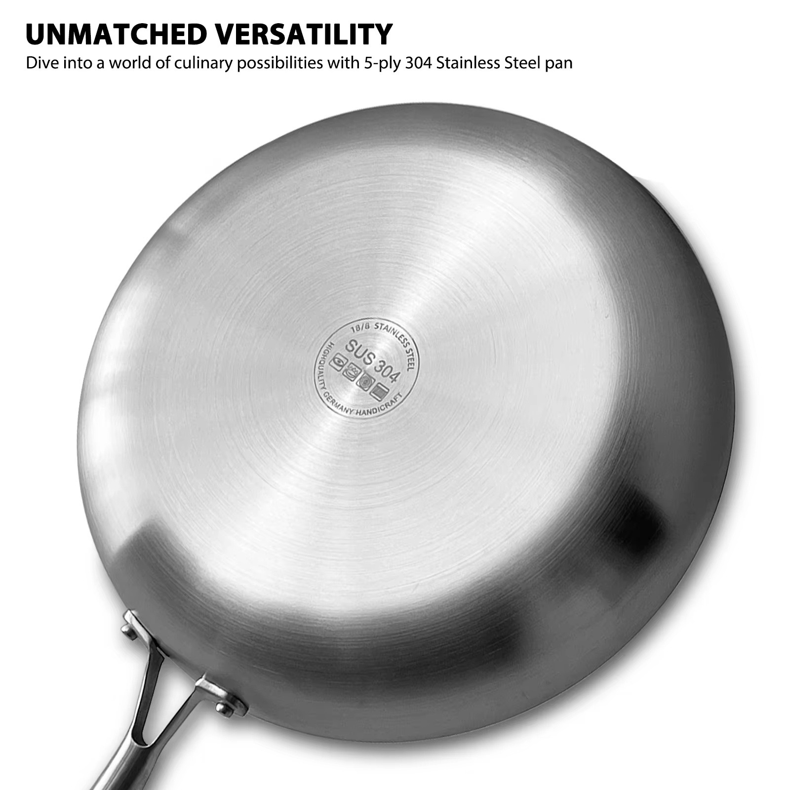 Upgraded Version 304 Stainless Steel Frying Pan, N... – Grandado